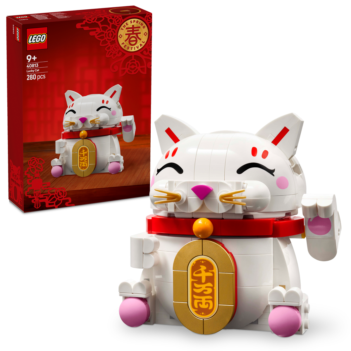 LEGO Lucky Cat Good Luck Decor Piece Building Kit (40813) – Toy Barnhaus