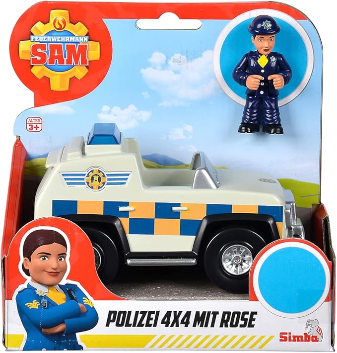 Simba - Fireman Sam: Police Mini 4x4 With Rose – Toy Barnhaus